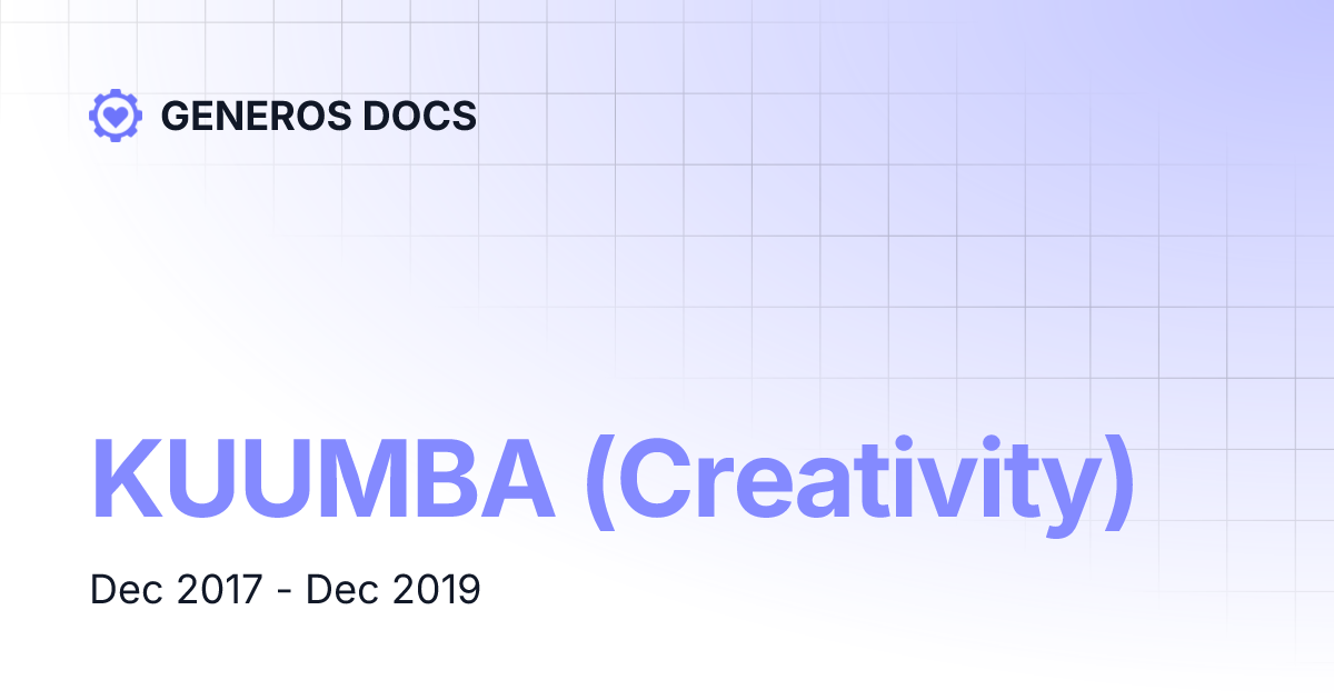 KUUMBA (Creativity) | GENEROS DOCS